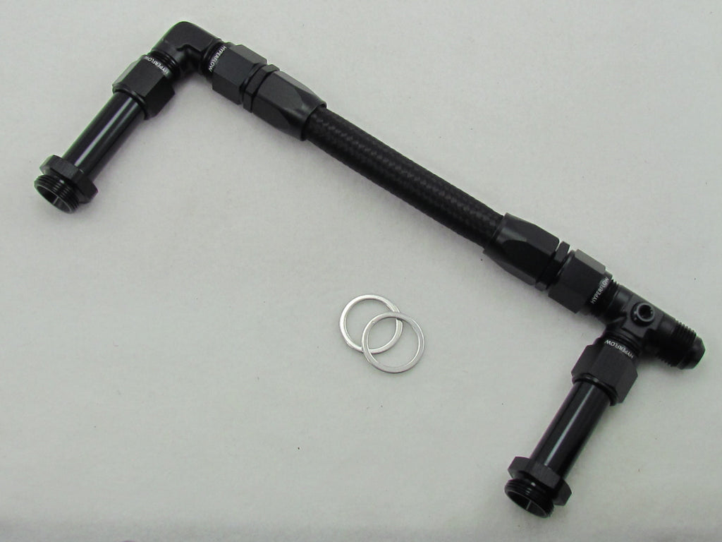 Holley Dual Feed Fuel Line 6AN Steel Braided Fuel Line For Holley Or ...